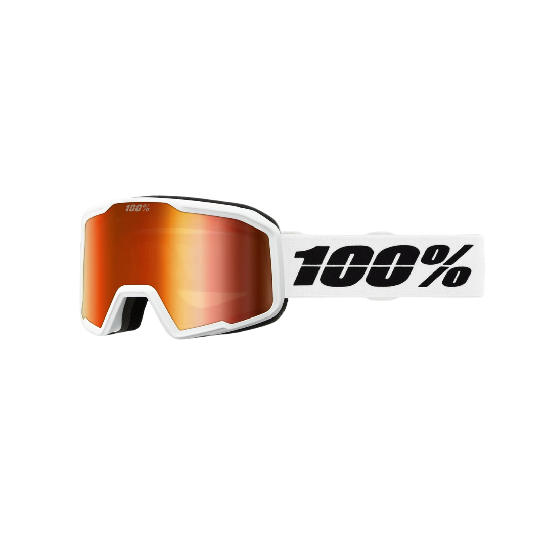100% VALNOR Goggle Snow White/Red Mirror – 4 Ride